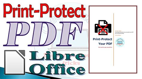 Print Protect Your PDF With LibreOffice Completely Free YouTube