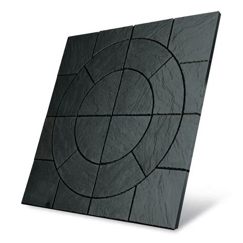 Bowland Stone Chalice Welsh Slate Circle With Corner Infils Paving Kit