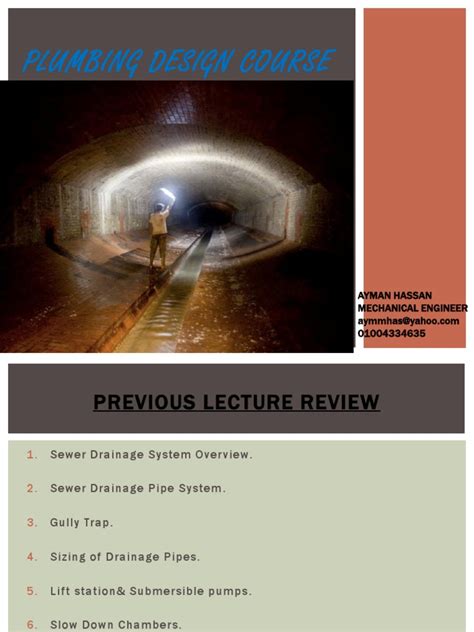 Fifth Lecture Pdf Storm Drain Plumbing