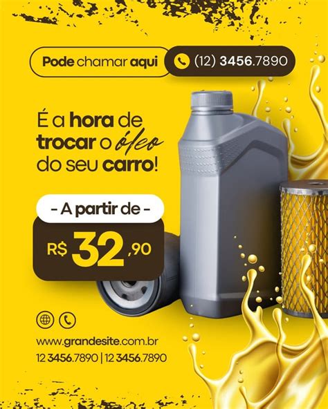 Modelos Gratuitos E Personalizáveis De Troca De óleo Canva