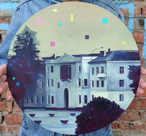 Купити картину «Без назви 4 в жанрі міський пейзаж олійними фарбами на полотні на двп в