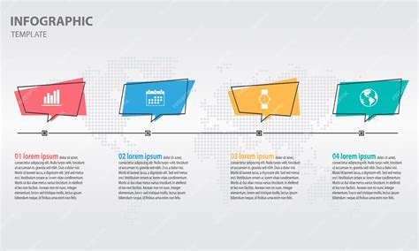 Premium Vector Abstract Timeline Infographic 4 Options