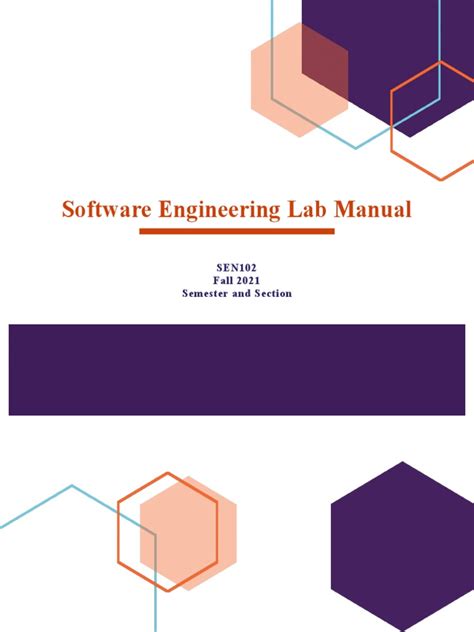 Software Engineering Lab Manual Sen102 Fall 2021 Semester And Section Pdf