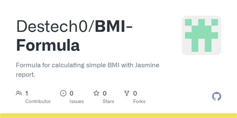 Github Destech0bmi Formula Formula For Calculating Simple Bmi With