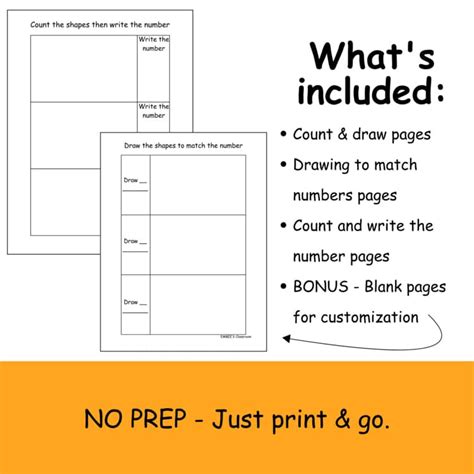 Counting And Drawing Activities 010 Number Sense Worksheets And Math Centers