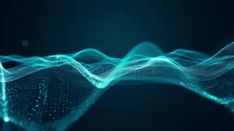 Abstract Teal Blue Digital Wave Pattern On Dark Background Stock Video Video Of Animation