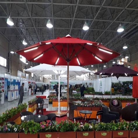 چتر پایه وسط هشت ضلعی قطر 4 متر صنایع تولیدی ساحل تولید کننده تجهیزات