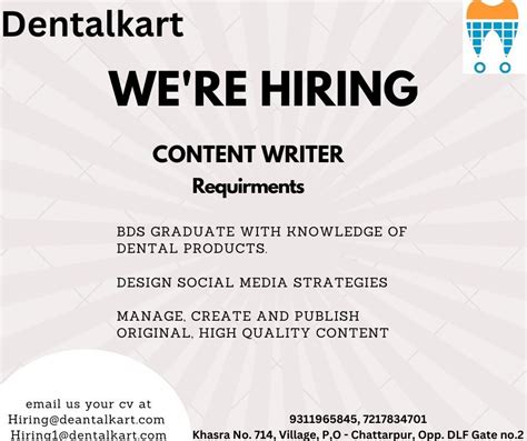 Kanishka Trivedi On Linkedin 📢 🎉 Exciting News Hiring At Dentalkart 🎉 📢