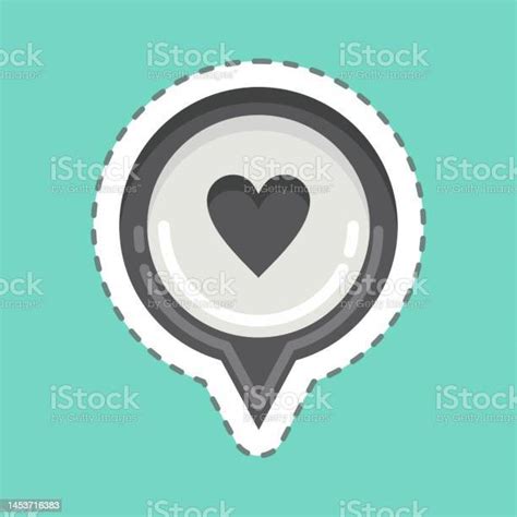 스티커 라인 컷 위치 발렌타인 데이 상징과 관련이 있습니다 심플한 디자인 편집 가능 간단한 그림 결혼식에 대한 스톡 벡터 아트 및 기타 이미지 Istock