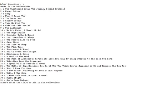 Inserting And Deleting Items From An One Dimensional