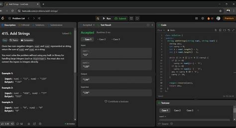 Nikhil Kumar Mishra On Linkedin 🎯 Problem Solved Add Strings On