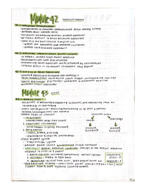Ap Psychology Module 42 Expressed Emotion And Module 43 Stress 2