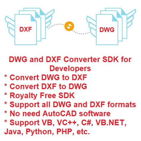 Dwg And Dxf Converter Sdk Is A Dll Library For Windows Developers Dwg And Dxf Converter Sdk