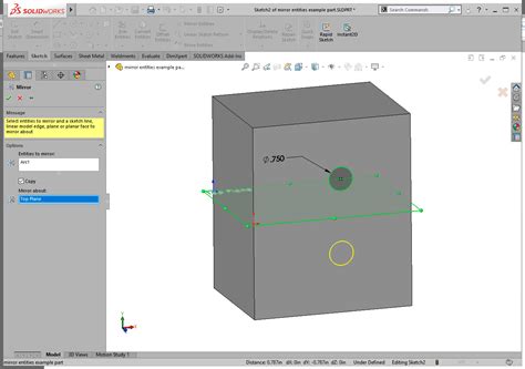 Solidworks 2018 Whats New Mirroring Sketch Entities Across Planes
