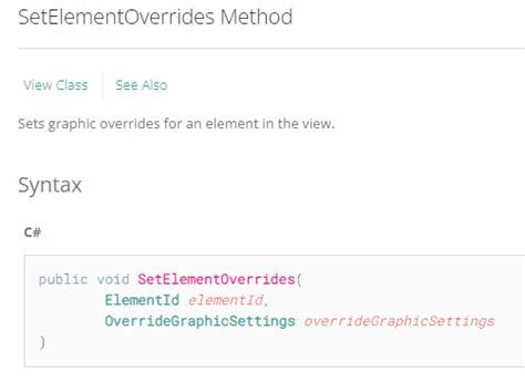 override elements with revit api setelementoverrides
