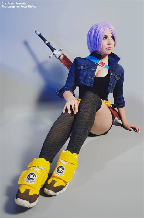 Anime Dragon Ball Character Trunks Version Gender Bender Cosplayer Azulette From Mexico