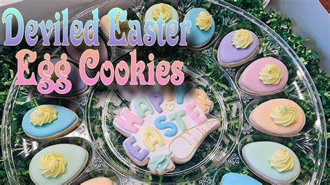 Deviled Easter Egg Cookies Easy Cookie Decorating Youtube