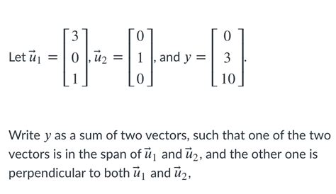 solved 3 0 0 let ū1 0 ū2 1 and y 3 10 write y