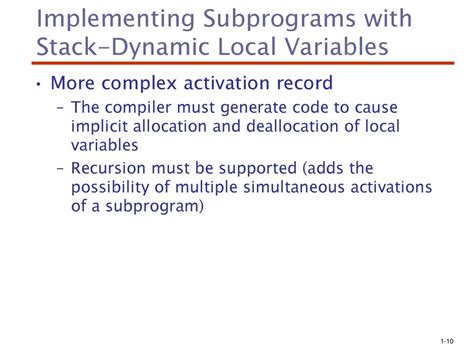 Chapter 10 Implementing Subprograms Sangho Ha Ppt Download