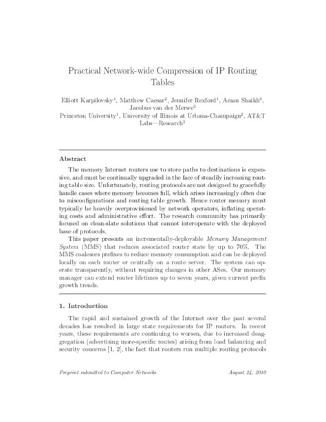 pdf practical network wide compression of ip routing tables