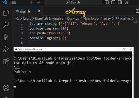 Array In Typescript And Result In Cmd Shoaib Khan