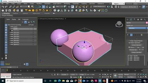3ds Max 2023 Modeling Boolean And Proboolean Youtube