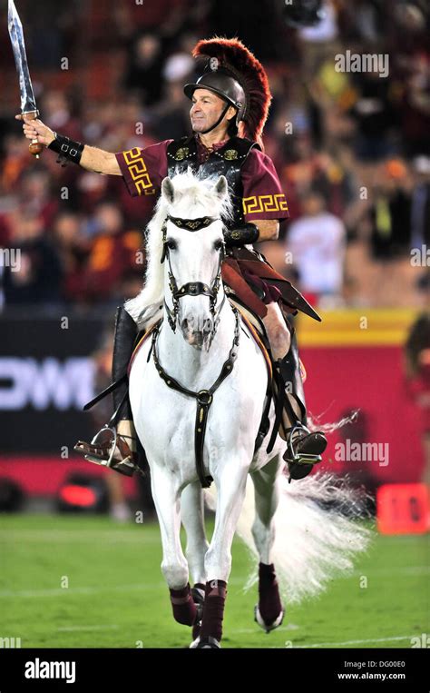October 10 2013 Los Angeles Causc Trojans Mascot Tommy Trojan Before