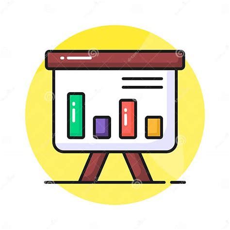 An Icon Of Business Graphical Presentation Vector Of Statistical Presentation Stock Vector