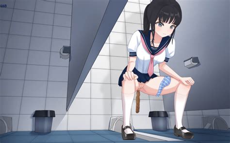 Japanese School Anime Girl Pooping 美波minami
