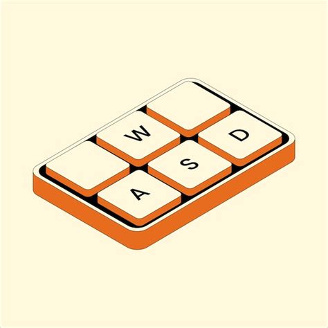 Wasd 키보드 프리미엄 벡터