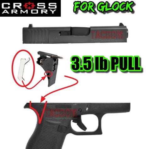 Cross Armory For Glock 3 5lb Trigger Pull Connector For Gen 1 5 17 19 22 23 26 27 34 Tacdom
