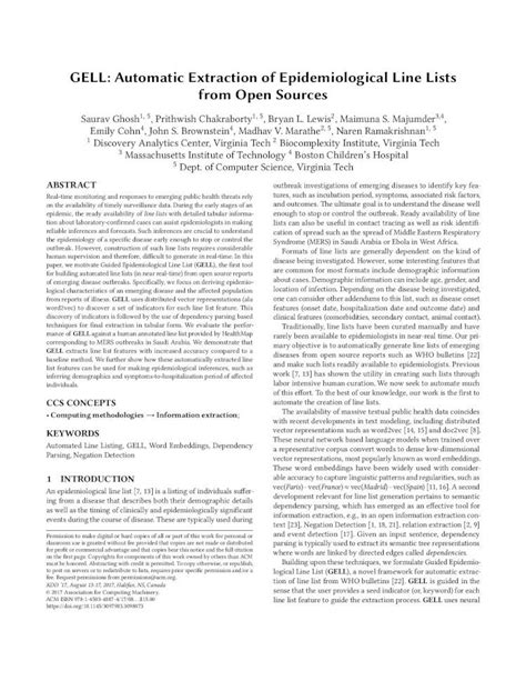 Pdf Gell Automatic Extraction Of Epidemiological Line Lists From … Naren
