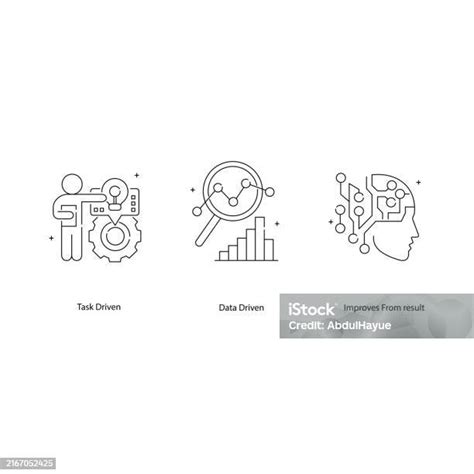 편집 가능한 스트로크가 있는 Ai 기반 기계 학습 벡터 아이콘 스마트 알고리즘 인공 지능 예측 분석 데이터 모델링 자동화 0명에 대한 스톡 벡터 아트 및 기타 이미지