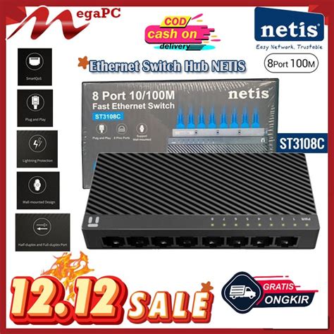 Jual Ethernet Switch Hub 8 Port Netis St3108c Ethernet Switch 8 Port 10 100m Shopee Indonesia