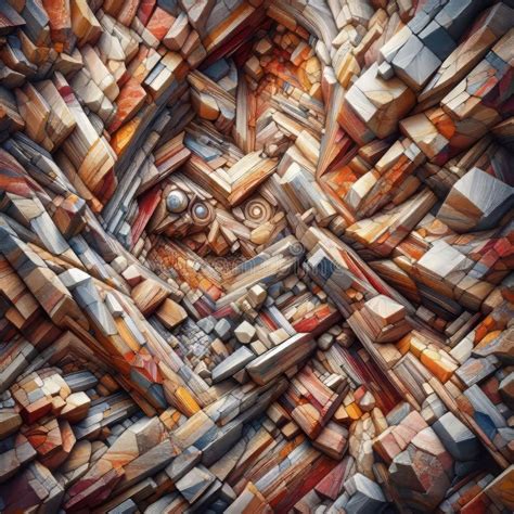 Breccia A Sedimentary Rock Composed Of Angular Rock Fragmets Ce Stock Image Image Of