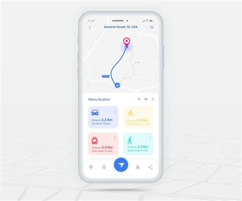 Map GPS Navigation App Ux Ui Concept Mobile Map Application