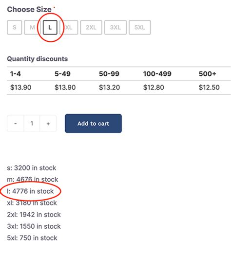 Php How Can I Show Individual Stock Quantities For Variable Products On The Product Page In