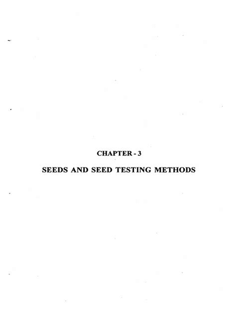 Chapter 3 Seeds And Seed Testing Methods Pdf Wheat Soybean