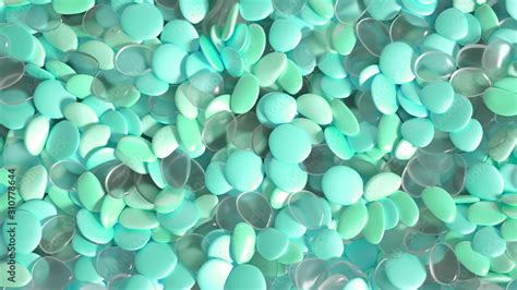 Beautiful Background With Beads Particles And Simulation 3d