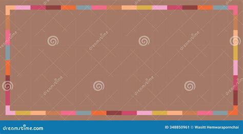 Colorful Rectangle Frame With Wavy Edges Geometric Shape With Undulated Borders Blank Text Box