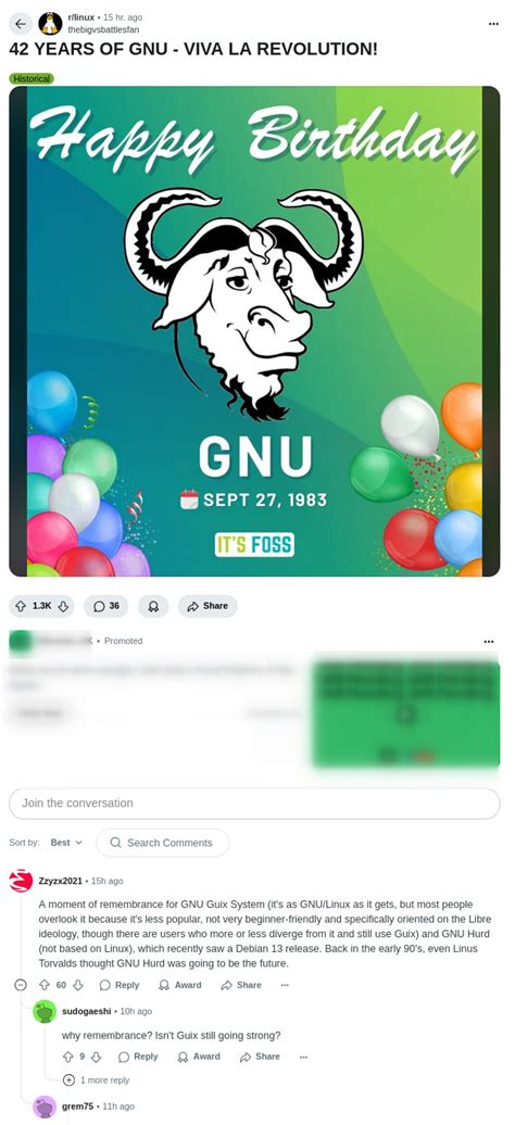 Techrights — People Remembered Gnus Birthday Which Helps Remind