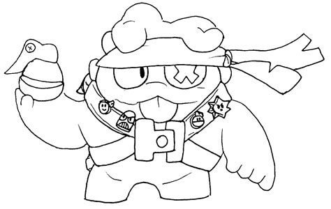 First Blob Squeak Coloring Page Brawl Stars Coloring Pages