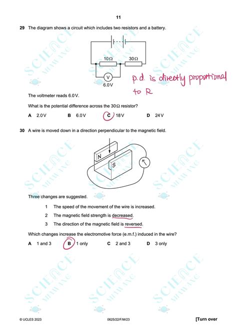 Igcse 2023 Febmar Paper 0625 Physics With Explained Answers Rigcse