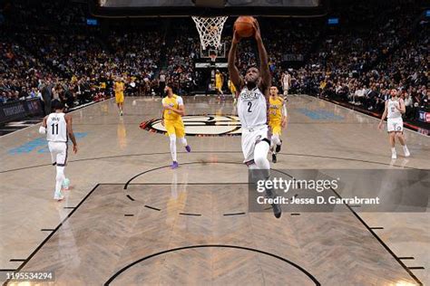 Taurean Prince Of The Brooklyn Nets Dunks The Ball Against The Los