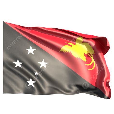 Papua New Guinea Flag Waving New Guinea Flag Waving Papua New Guinea