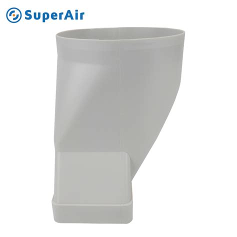 PVC Round To Rectangular Straight Adaptor HVAC Duct Fittings Air Conditioning Installation