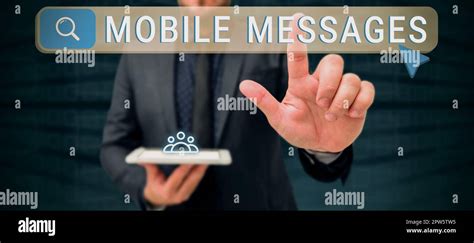 Conceptual Caption Mobile Messages Word For The Act Of Composing And