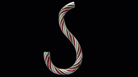 Glossy Animated Candy Cane Christmas Text Typeface With Alpha The Character 8 13963380 Stock