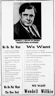 Wendell Willkie For President 1940 Campaign Ad From The N Flickr