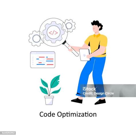 Code Optimization Flat Style Design Vector Illustration Stock Illustration Stock Illustration